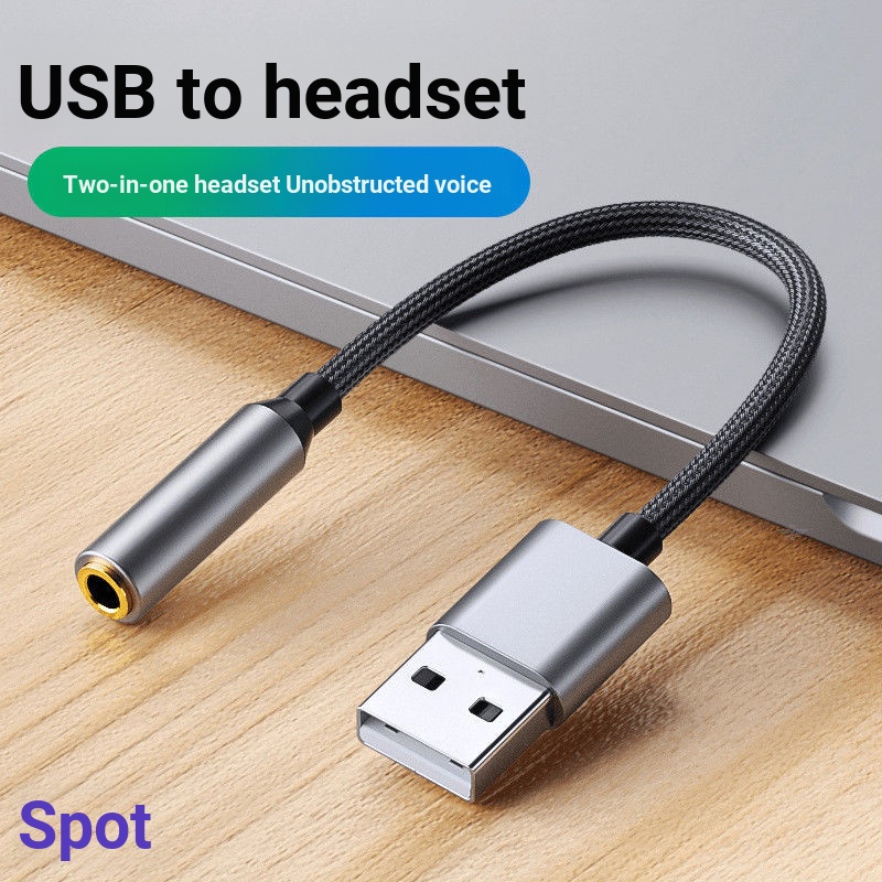 Usb usb Headset Sound Card Two-in-One Notebook Desktop Computer Drive ...