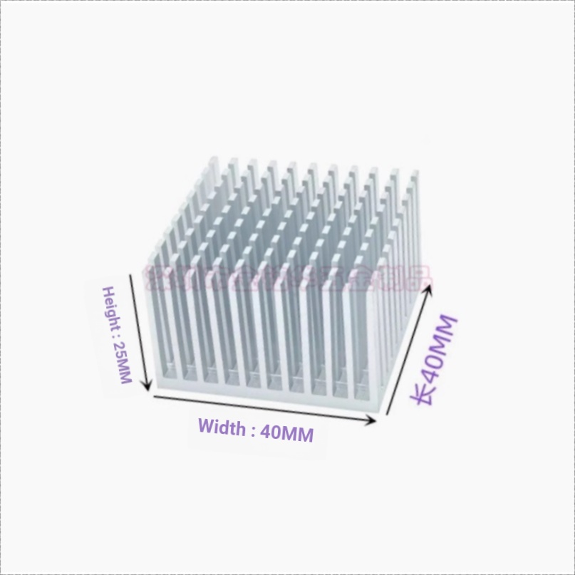 [Radiator] Radiator Aluminum Block Radiator Block Slotted Silver Length ...