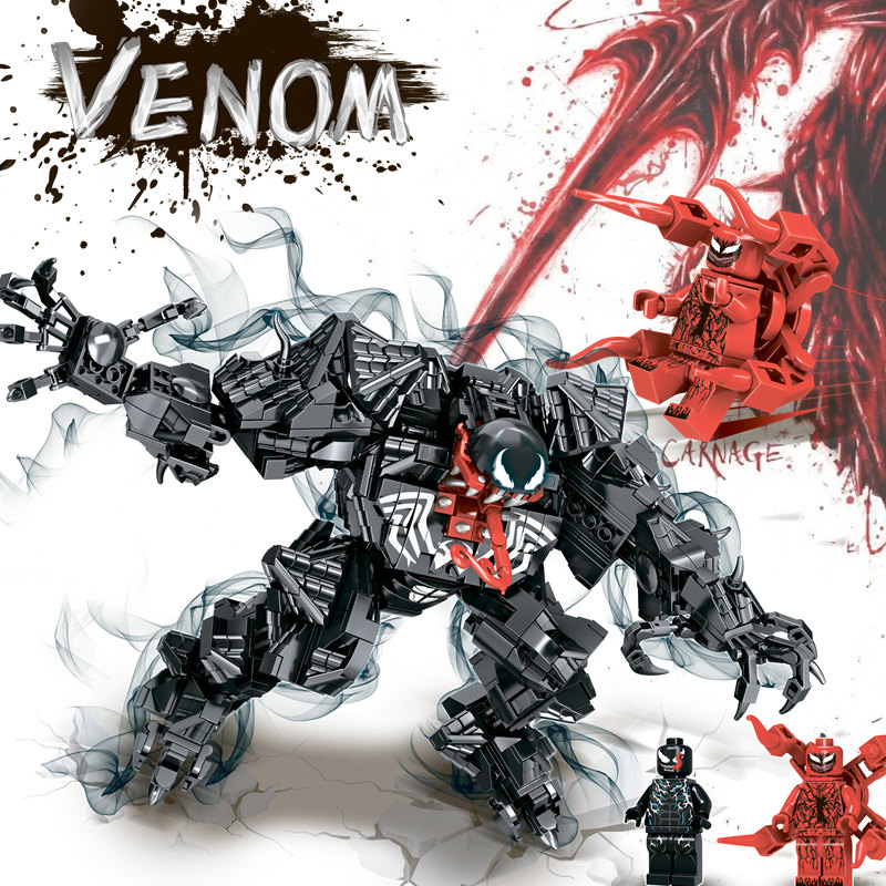 Marvel Movies Venom character model minifigure bricks toy Diy assembled ...