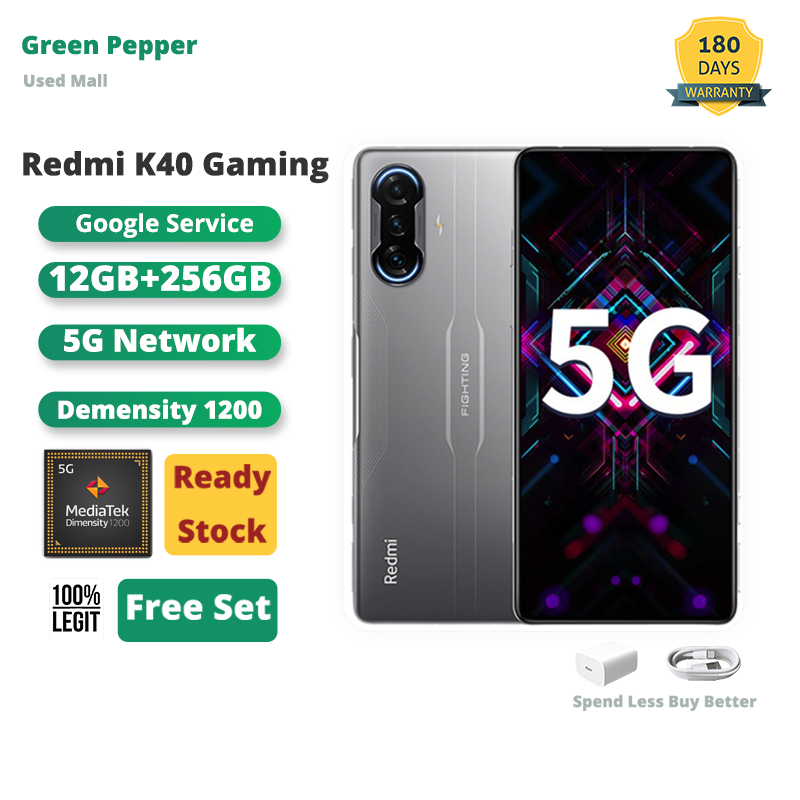 Original Used Redmi K40 Gaming Edition Demensity 1200 5G Dual SIM 120Hz Refresh Rate Used Smart ...