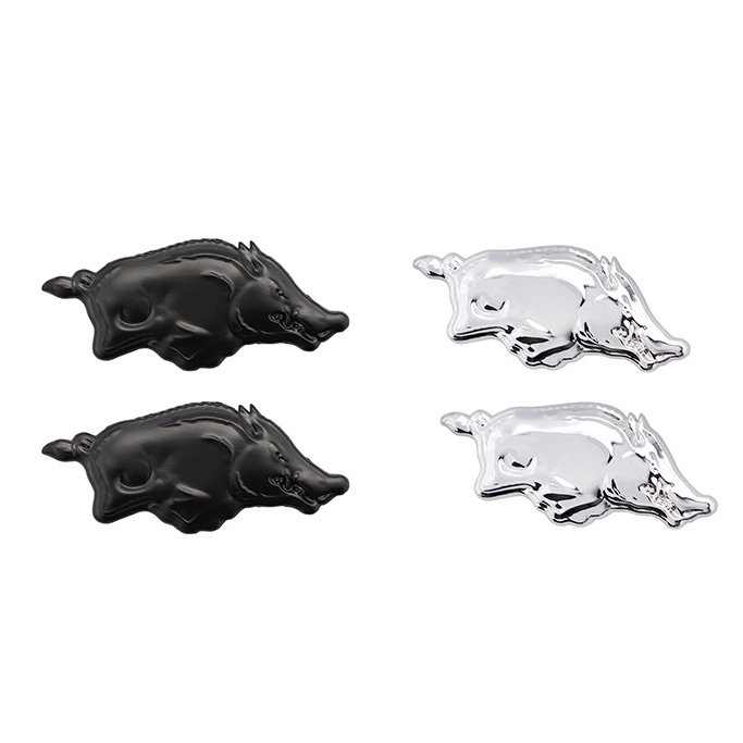 2pcs Car personality cute wild boar logo cartoon anime metal car ...