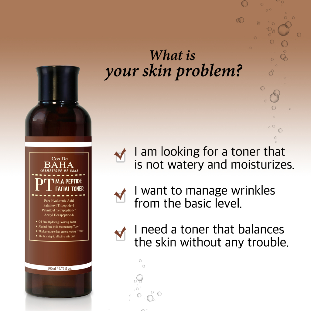 Cos De BAHA Peptide Complex Toner with Matrixyl 3000 & Argireline ...
