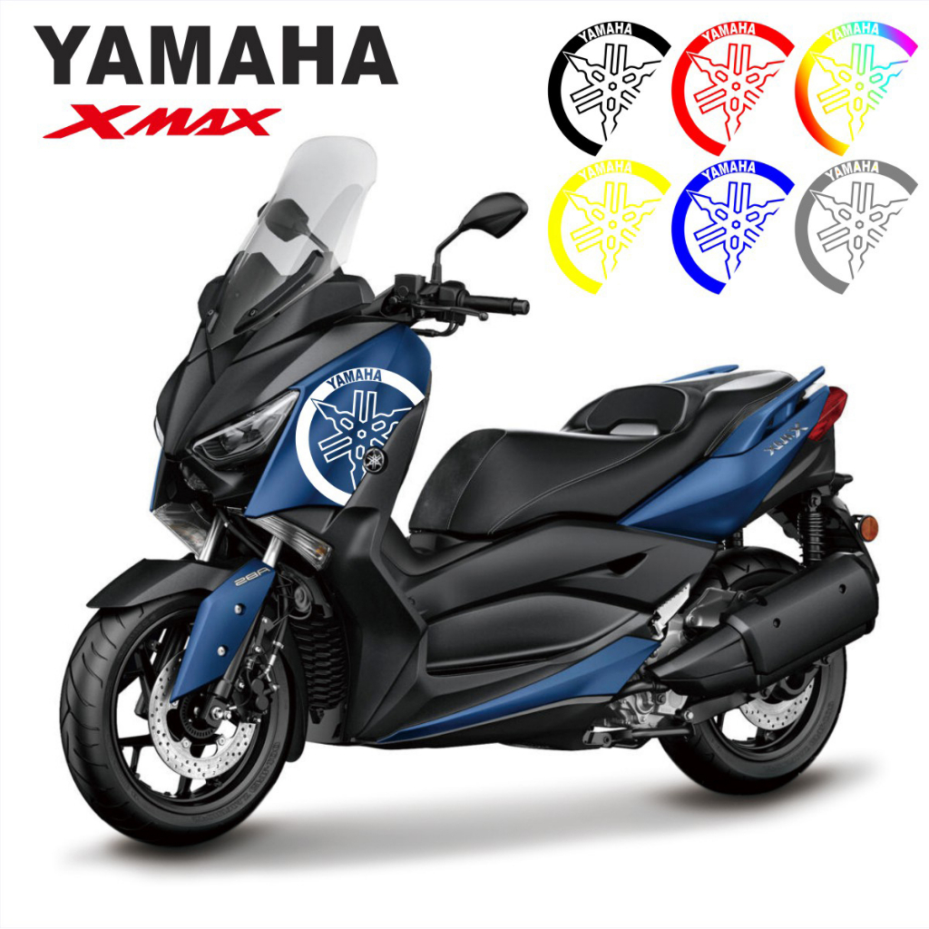 2Pcs Yamaha logo sticker for motorcycle xmax 300 car head side decals ...