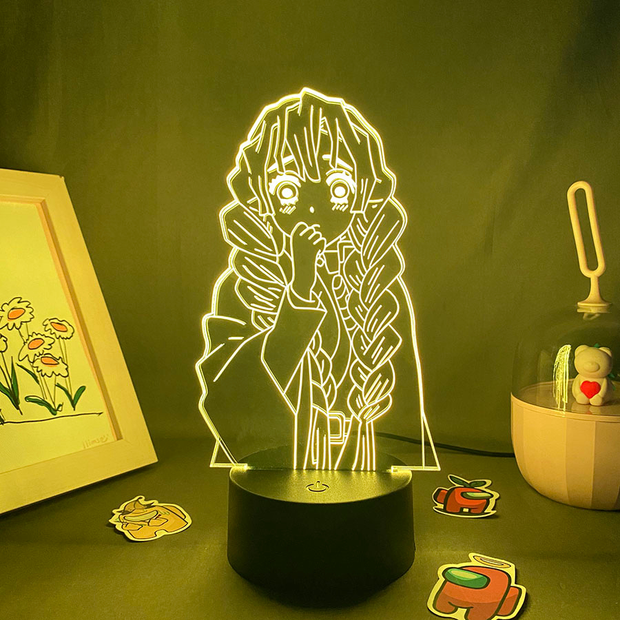 Demon Slayer Anime Figure Mitsuri Kanroji 3D LED Neon Night Light ...