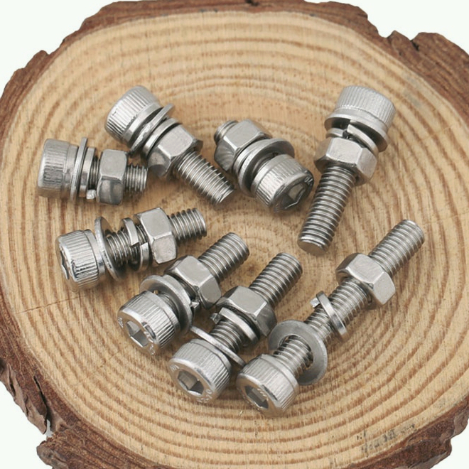 304 Stainless Steel Hexagonal Socket Combination Screw Nut Washer ...