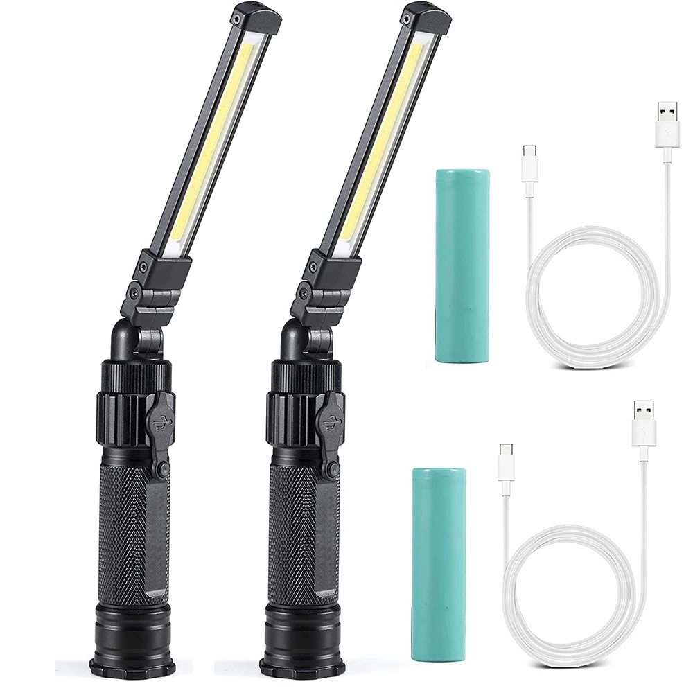 COB LED Work Light LED Flashlight Rechargeable Portable Torch Light for ...
