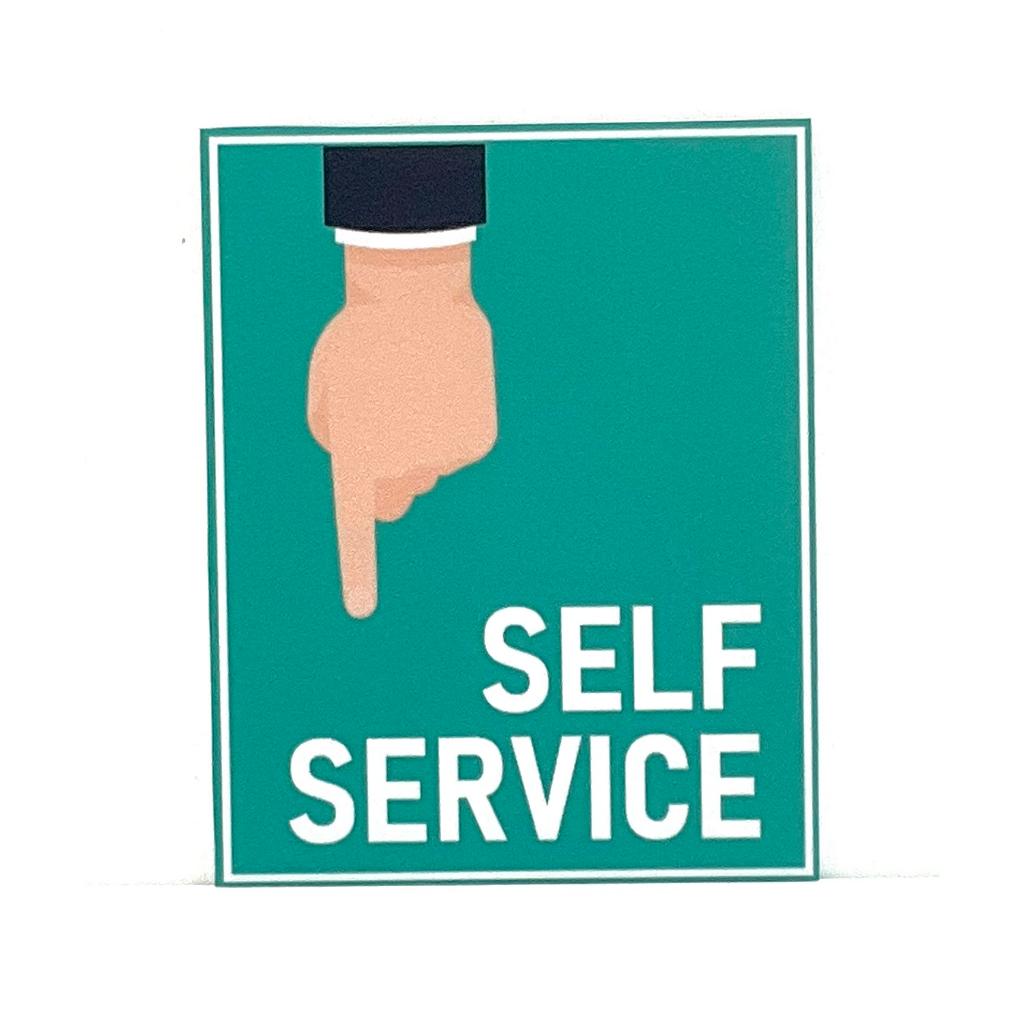 SELF SERVICE SIGNAGE ( 80mm x100mm ) | Shopee Philippines