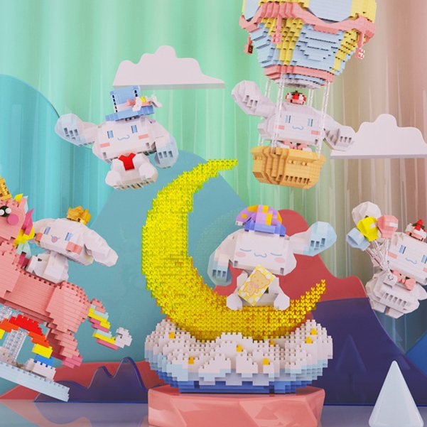 Cinnamon Dog 1300 Particles 3D Building Block Model Children's ...