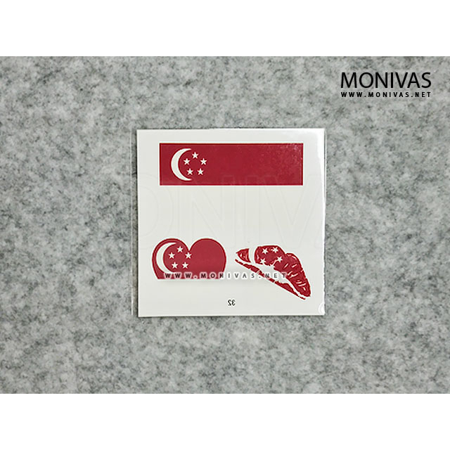 (8pcs) Team National Flag Temporary Tattoo NDP Party Body Stickers ...