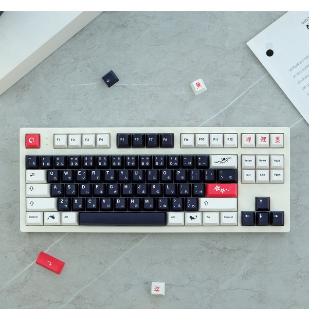 GMK Ink Painting Keycap, 129 Keys PBT Keycaps Cherry Profile DYE-SUB ...