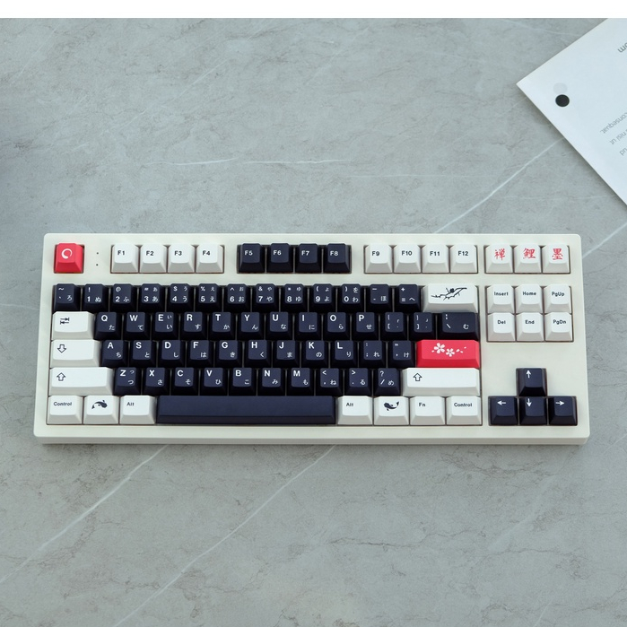 GMK Ink Painting Keycap, 129 Keys PBT Keycaps Cherry Profile DYE-SUB ...
