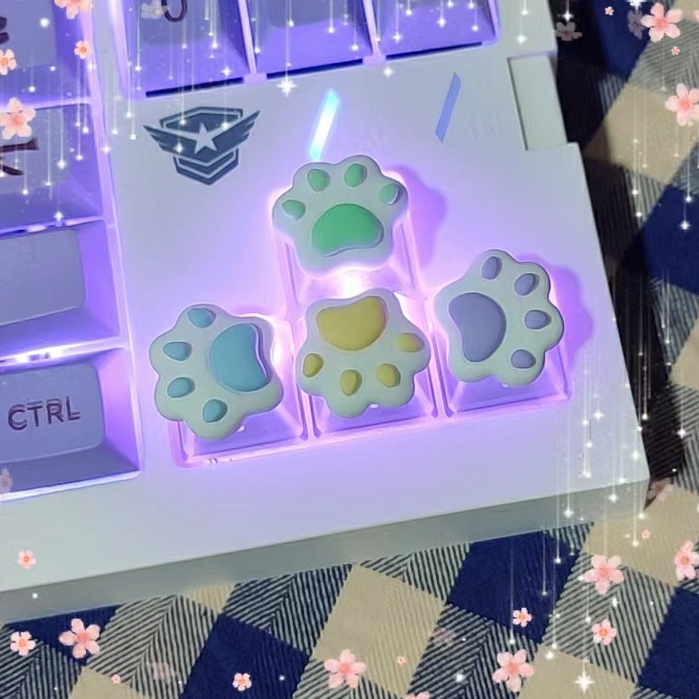 Artisan Unique Keycap Cat Claw For Mechanical Keyboard GG | Shopee ...