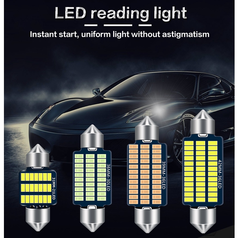 1pcs Car Interior LED Lamp C5W 31 36 39 42mm Light Bulb Indoor Light ...