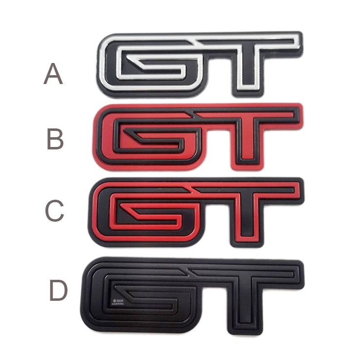 1 X New Model Metal GT Logo Car Auto Rear Trunk Decorative Emblem Badge ...
