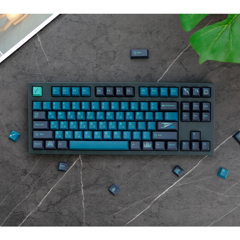 GMK Abyss Keycap, 129 Keys PBT Keycaps Cherry Profile DYE-SUB ...