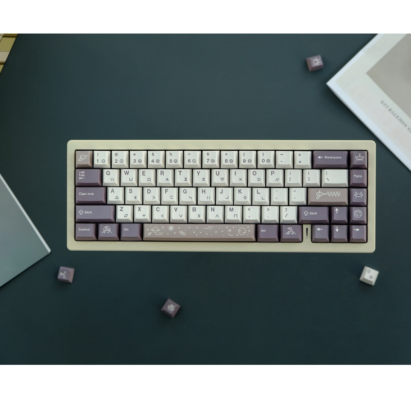 GMK Moon Man Keycap, 129 Keys PBT Keycaps Cherry Profile DYE-SUB ...