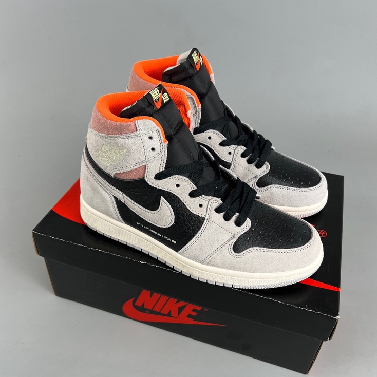 Retro High "Bred Toe" High Top Black Red Toe AJ1 High Bang Black Red ...