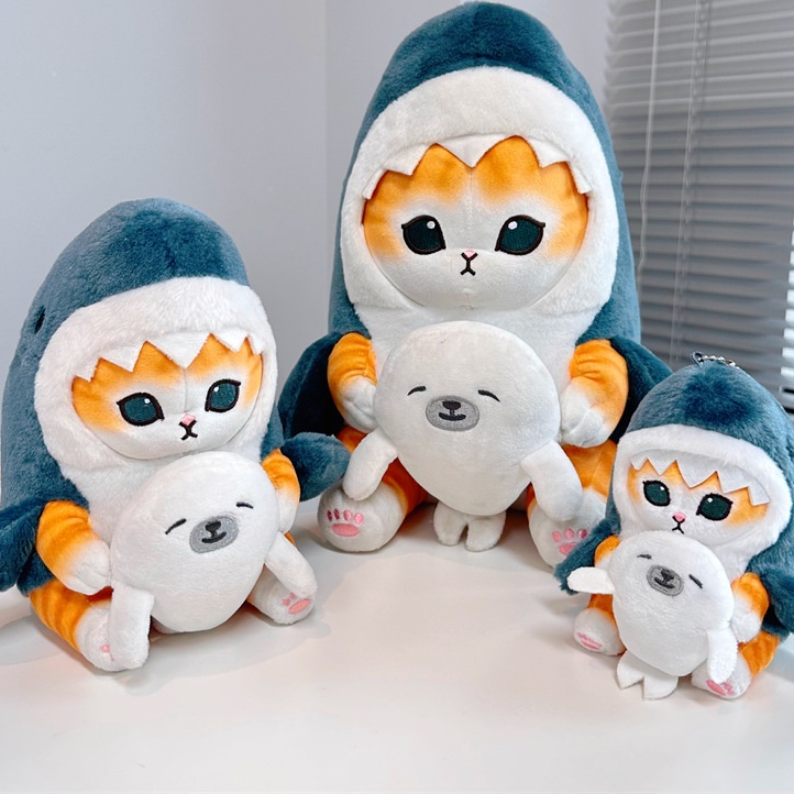Cute Shark Cat Plush Toy Doll Pendant Pillow Gift for Kids Kawaii ...