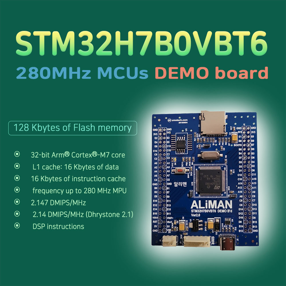 Stm32h7b0vb Demo Board And Stm32cubeide Example Source Provided Evaluation Development Embedded
