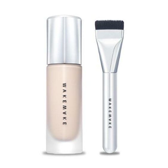 wakemake water velvet cover foundation 30ml (foundation brush included ...