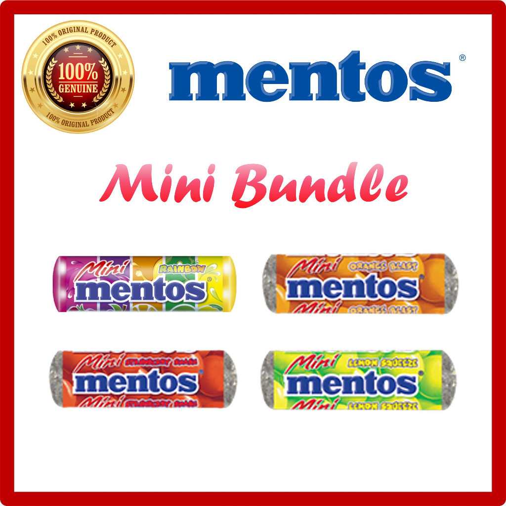 [Mentos] Mini 5 Bundles / New Rainbow Assorted Fruits / Grape Orange ...