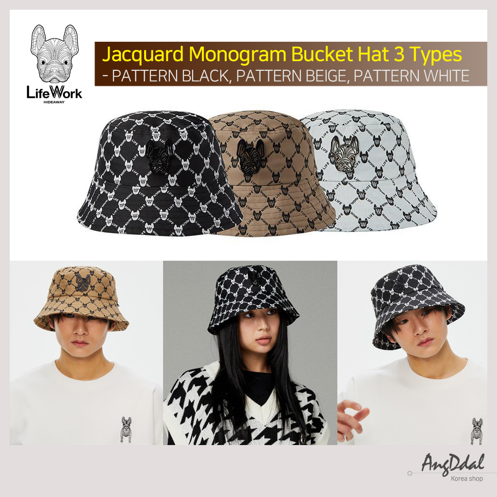 Lifework Jacquard Monogram Bucket Hat 3 Types | Shopee Philippines