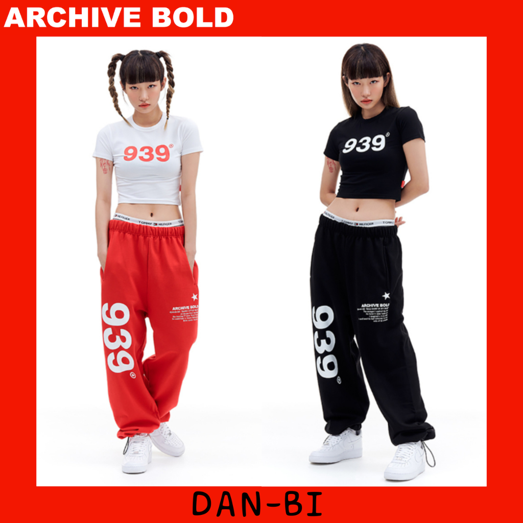 [ARCHIVE BOLD] 939 LOGO CROP TOP 2COLORS ONE SIZE SPAN TRAINING SHORT ...
