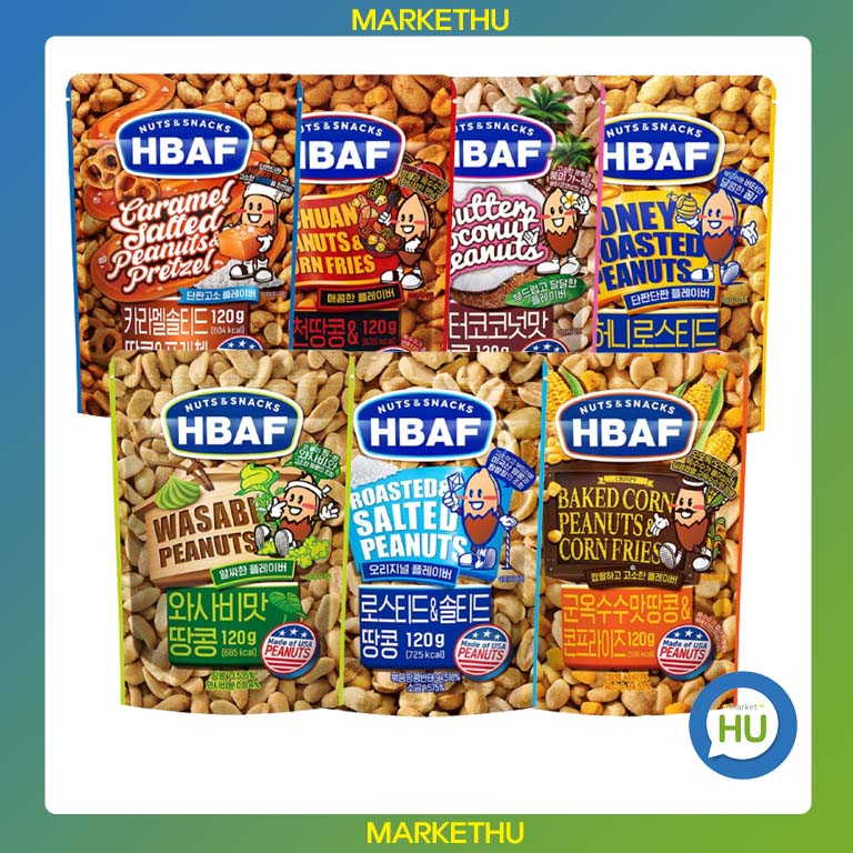 [HBAF]Honey butter peanuts 120g 7 series /honey roasted, butter coconut, sichuan, salted caramel ...