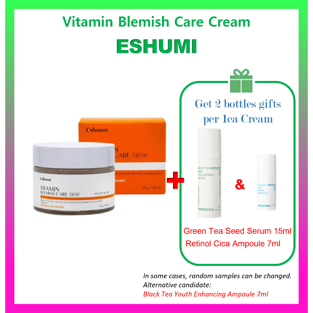 Eshumi Vitamin Blemish Care Cream 【Free gift #10,#8 】 innisfree Seed ...