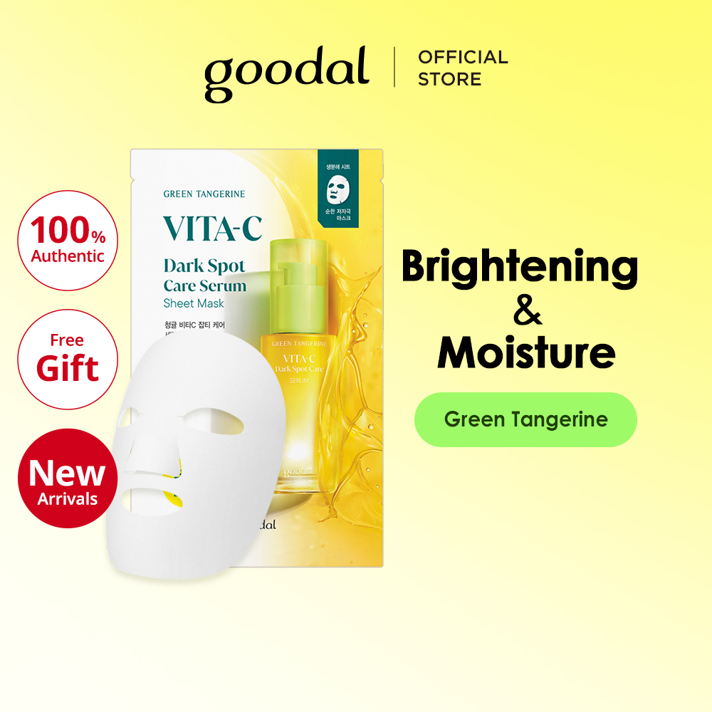GOODAL | Green Tangerine Vita C Dark Spot Care Serum Sheet Mask 25g*5 ...