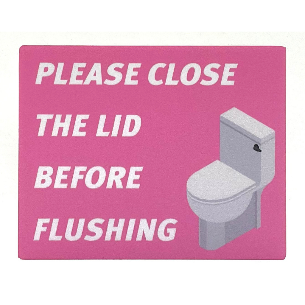 PLEASE CLOSE THE LID BEFORE FLUSHING SIGNAGE ( 100mm x 80mm ) | Shopee ...