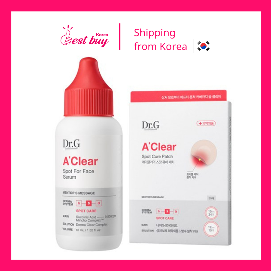 Dr.G A'clear Spot for Face Serum 45ml + Spot Cure Patch 39p Set ...