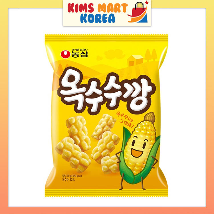 Nongshim Corn Snack Ggang Corn Shaped Oksusu Ggang Korean Snack 70g | Shopee Philippines