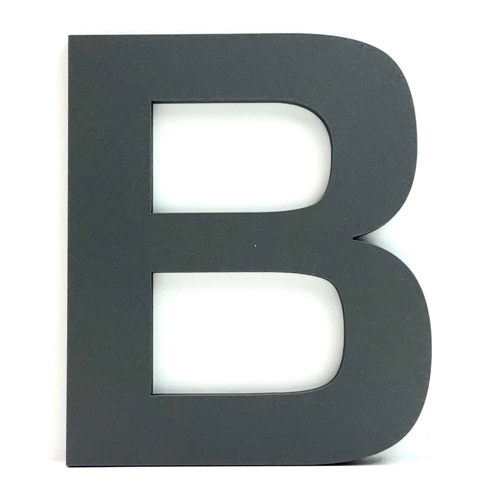 B ( Letter B ) | Grey | Large House Or Unit Numbering Acrylic Sign ...