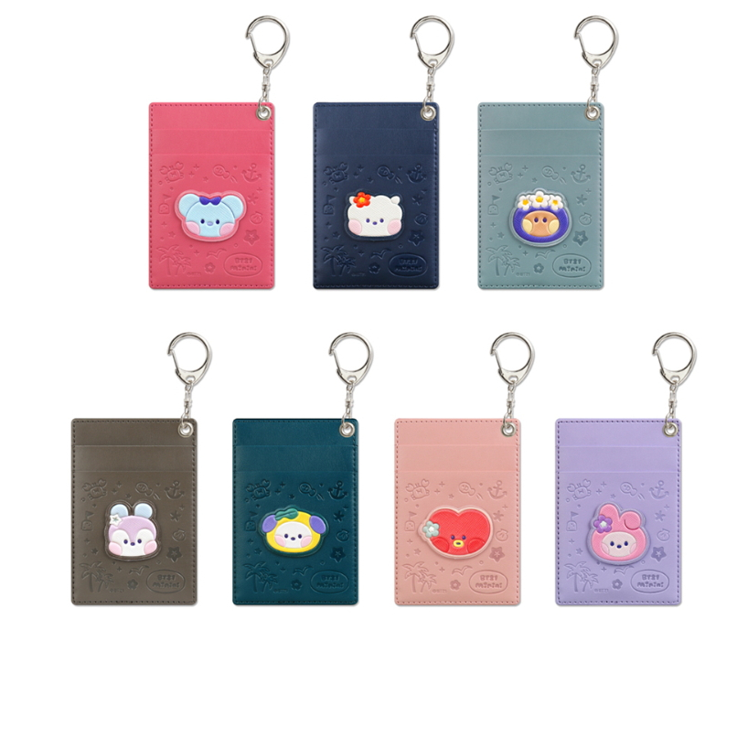 BTS BT21 Official Minini PU Leather Patch Card Holder Photo Holder Authentic Vancance | Shopee ...