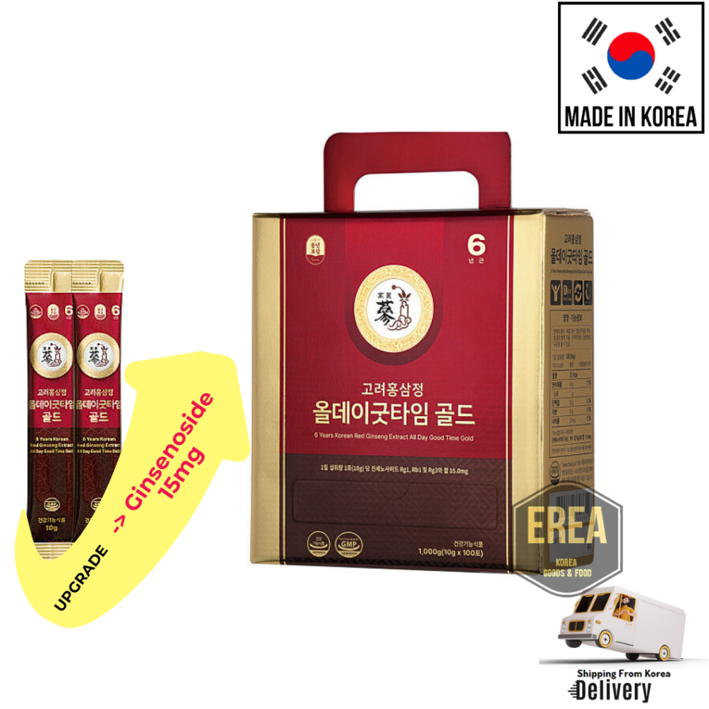 Korean Red ginseng stick All Day Good Time Gold 100 Sticks Good Value ...