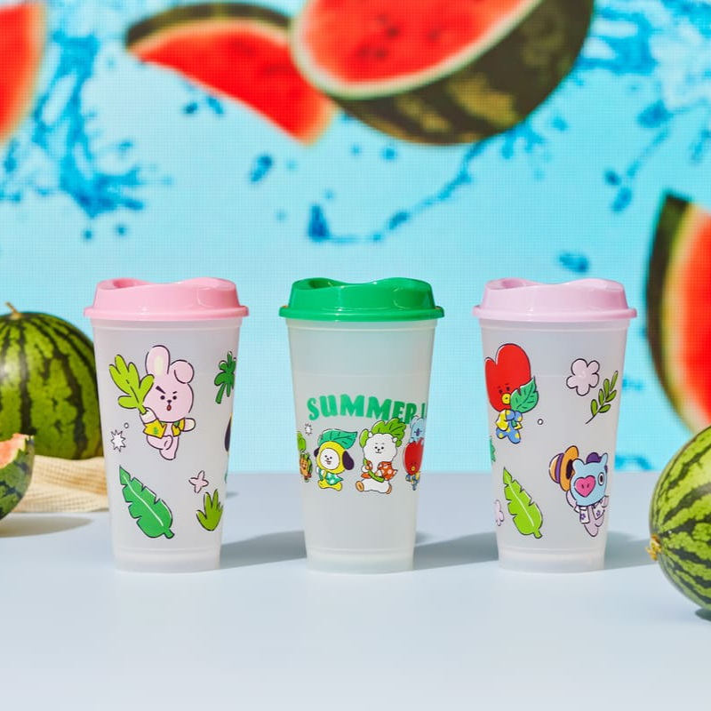 BT21 Summer Rain Reusable Cup Set (3pcs) | Shopee Philippines