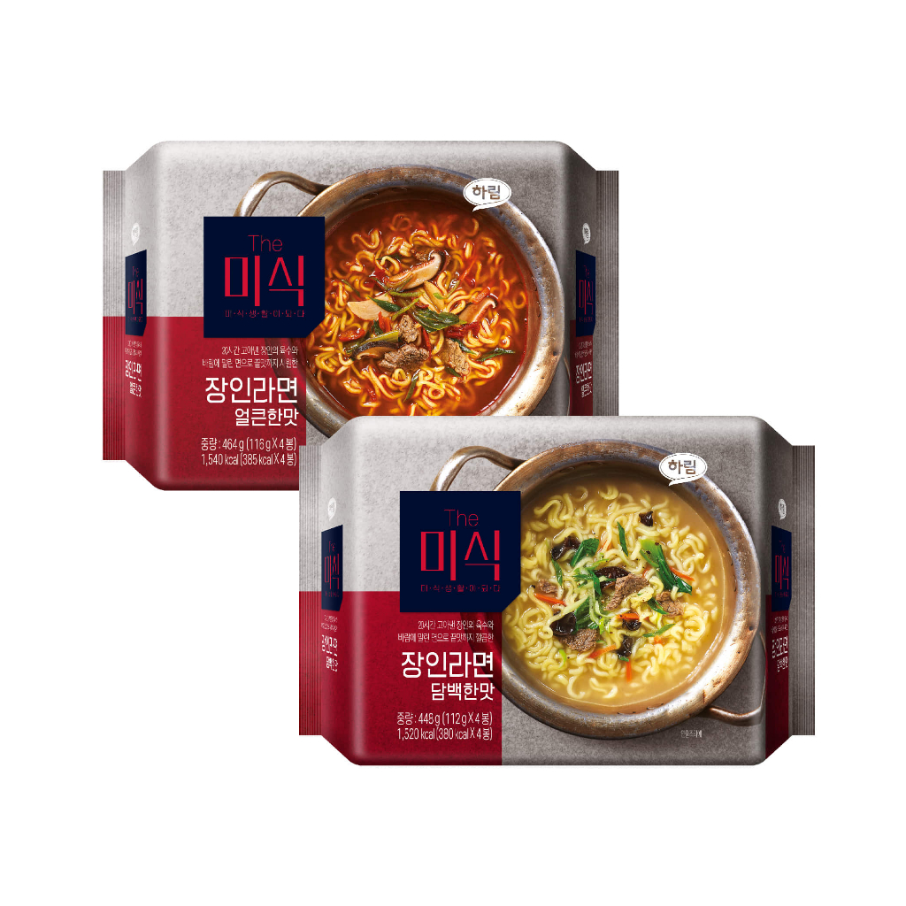 The Mishik Jangin Ramen Ramyun / Spicy 116g 4p / Mild 112g 4p / Korean ...