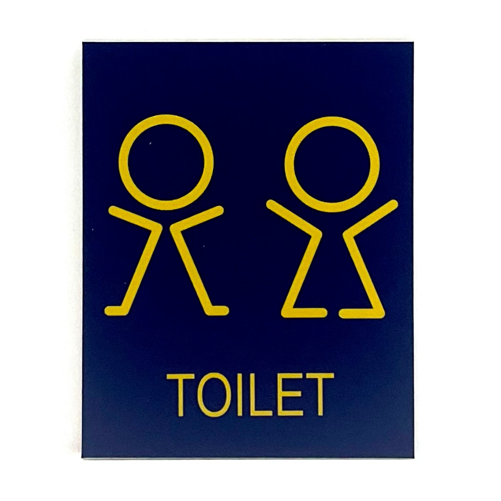 TOILET ( MALE/FEMALE ) SIGN/SIGNAGE ( 80mm x 100mm ) | WASHROOM SIGN ...