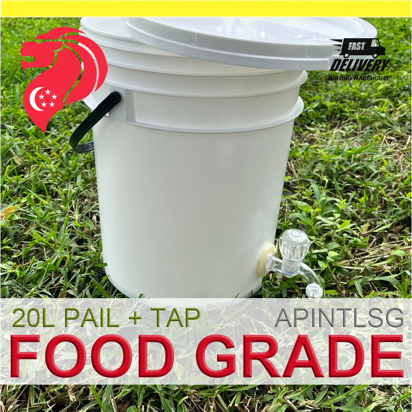[SG SELLER] 20L Pail with Discharge Tap Food Grade | Shopee Philippines