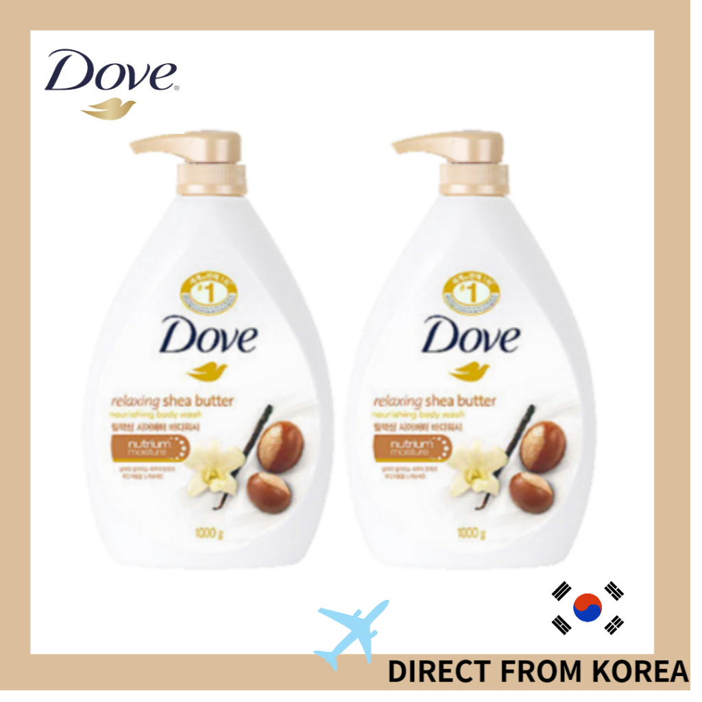 DOVE Shea butter Vanilla body wash 1L(1000ml) relaxing nourishing Large ...