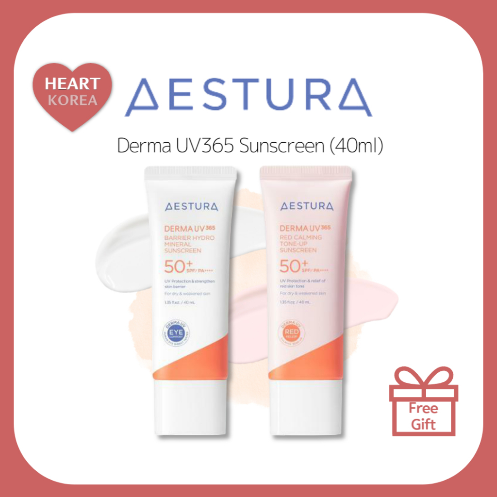 AESTURA Derma UV365 Barrier Hydro Mineral Sunscreen (40ml) Red Calming ...