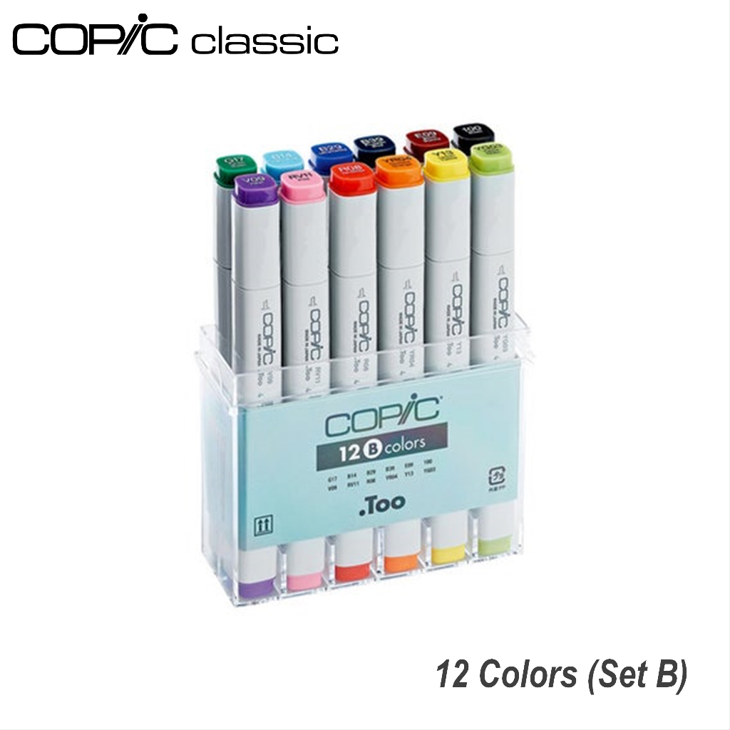 COPIC Classic Marker 12 Colors Set (Basic Set B) | Shopee Philippines