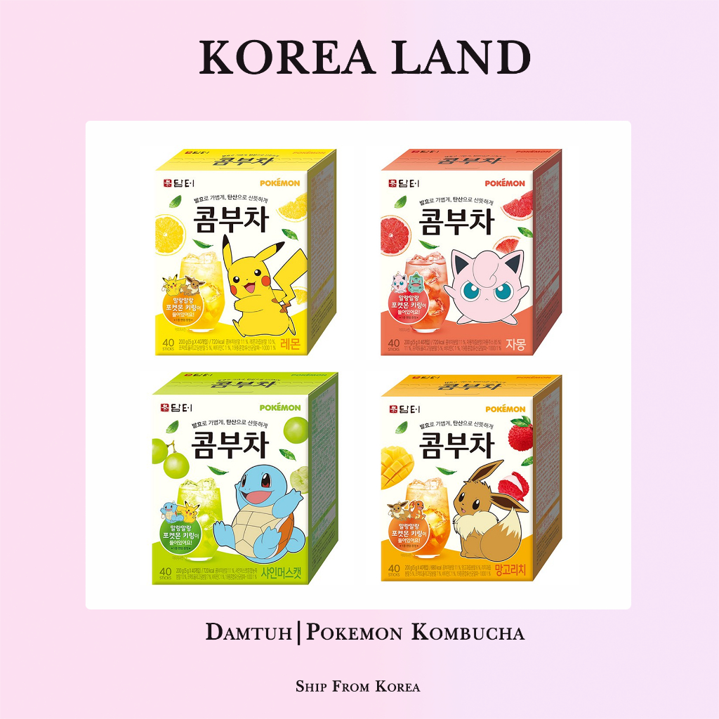 Korean Brand Damtuh | Limited Edition Pokemon Kombucha Tea - Lemon ...
