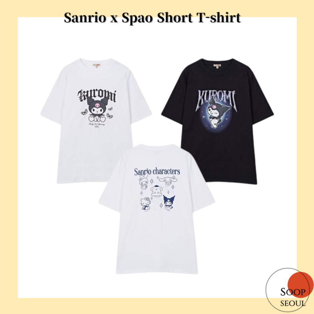Sanrio x Spao Short T-shirt / kuromi sanrio character tee / unisex | Shopee Philippines