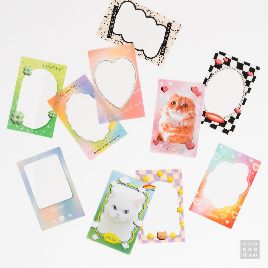 [Daiso Korea] New S2 Photo Frame(10Pcs), Cute Photocard Frame | Shopee ...