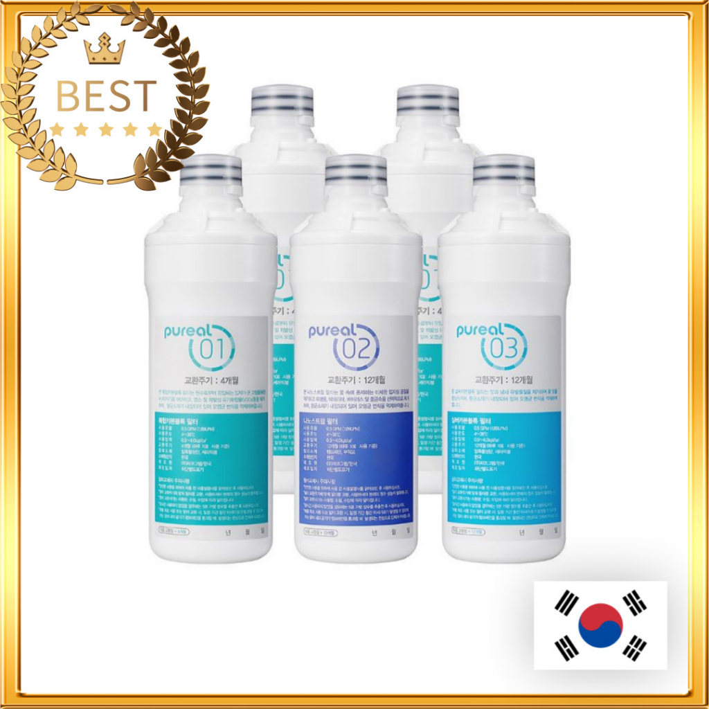 [Pureal] Direct Water Purifier Filter PPA100 PPH200 PPU200 1 year's ...