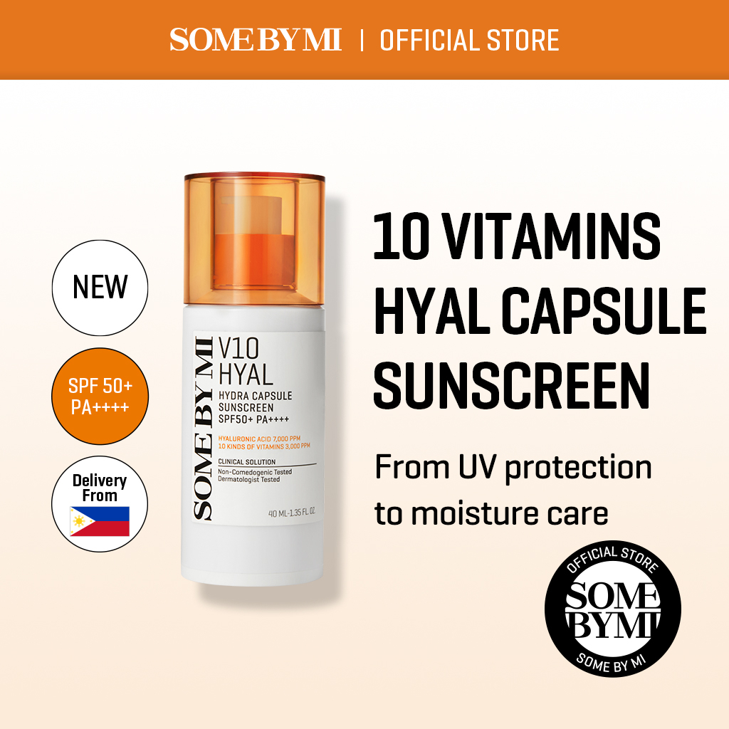 SOMEBYMI V10 Hyal Hydra Capsule Sunscreen SPF50+ PA++++ 40ml Derma ...