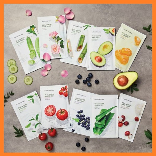 NATURE REPUBLIC [Nature Republic] [10+10] Real Nature Mask Pack facial ...