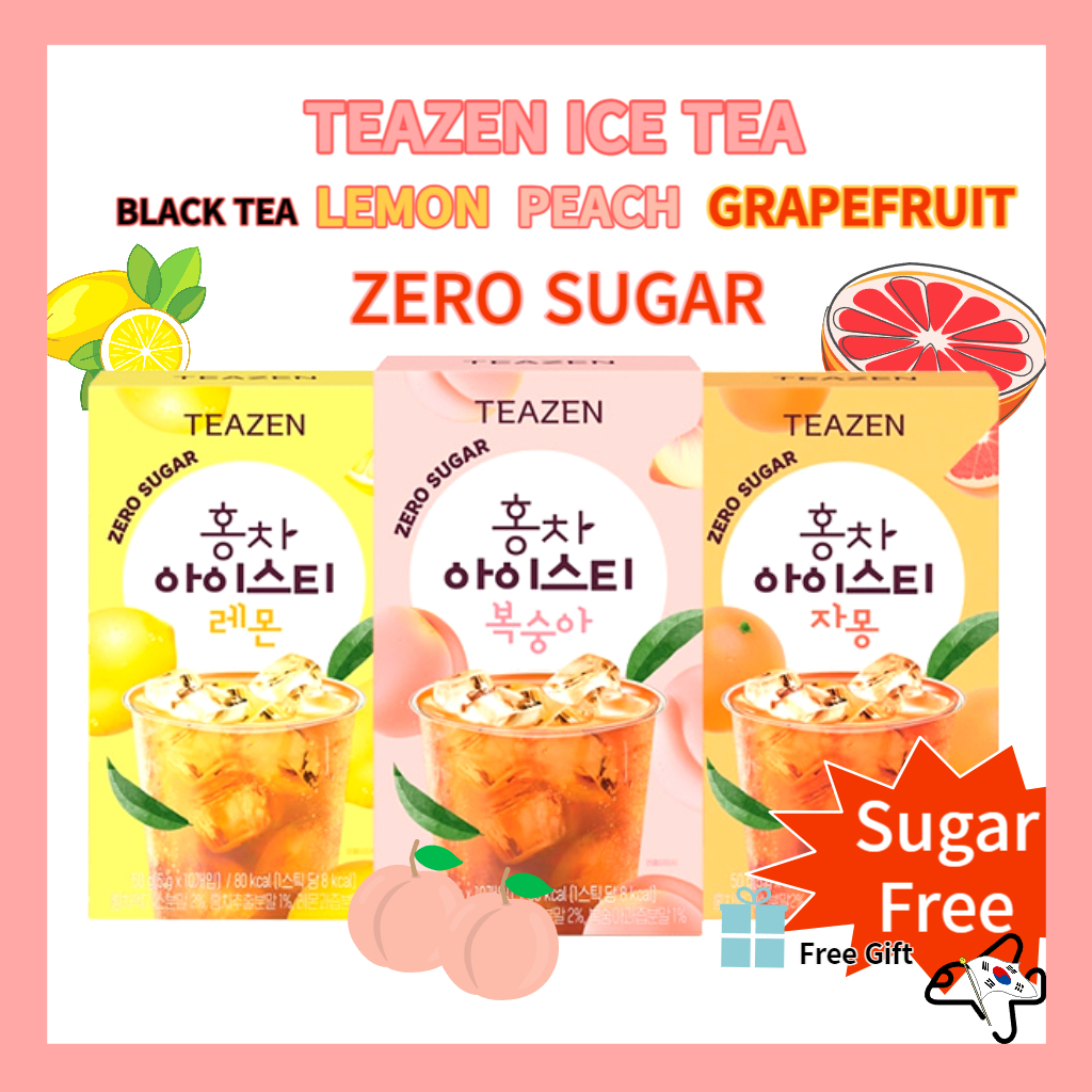 TEAZEN ICE TEA BLACK TEA ZERO SUGAR LEMON PEACH GRAPEFRUIT/TEAZEN BLACK ...
